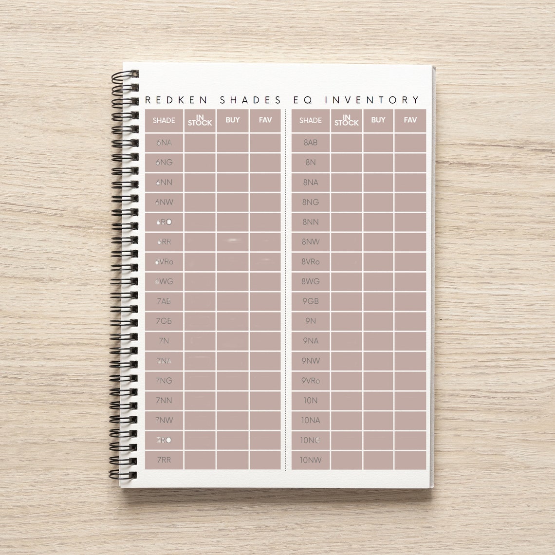 Redken Color Gels Inventory List: Salon Printable (PDF) - Etsy