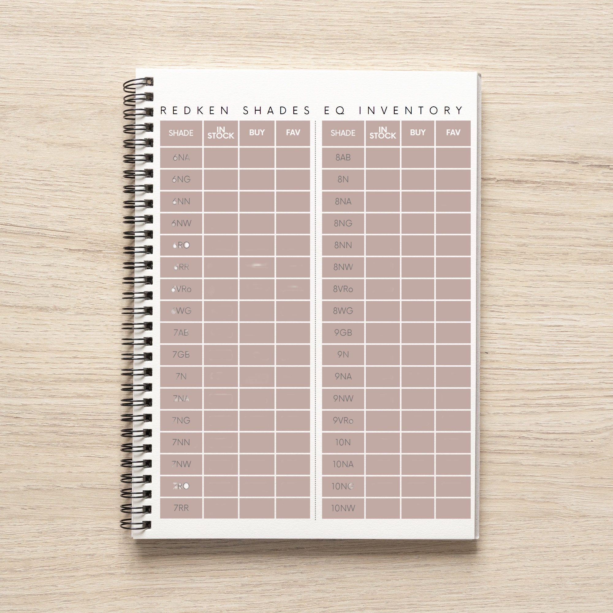 Redken Color Gels Inventory List: Salon Printable (PDF) - Etsy