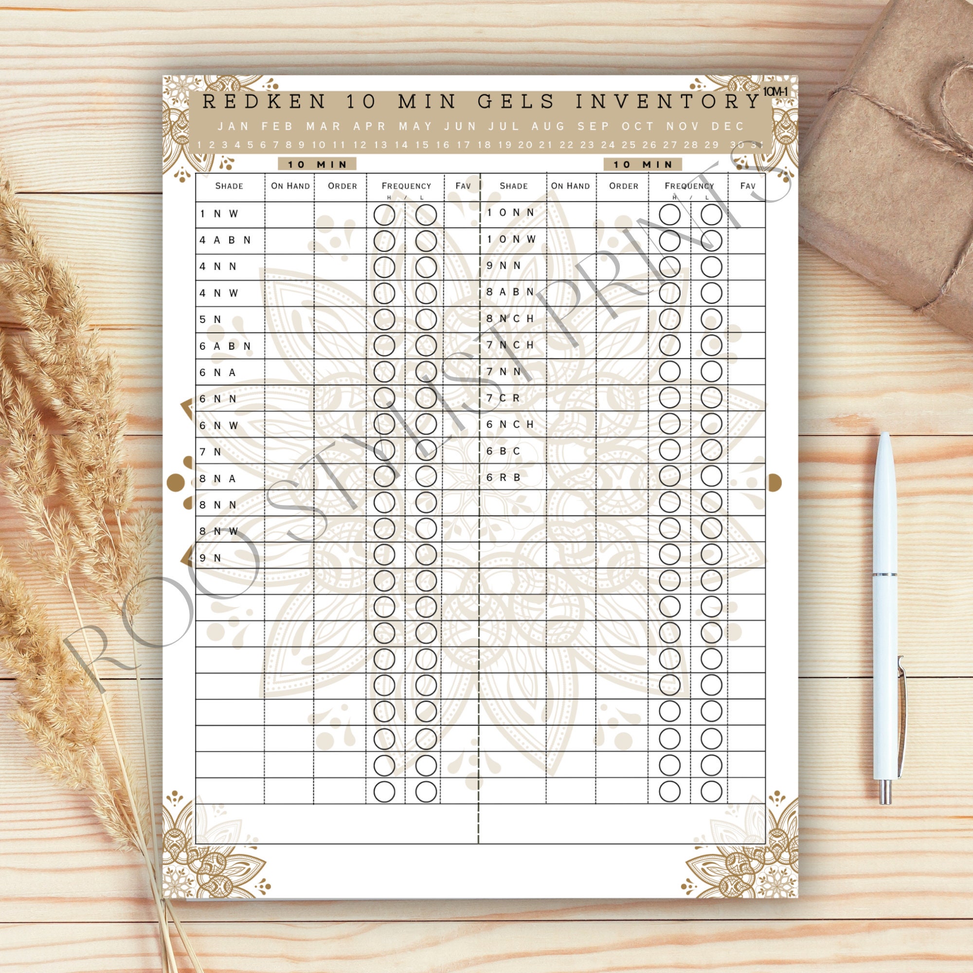 Redken Shades EQ Color Inventory Spreadsheet (digital Download) - Etsy