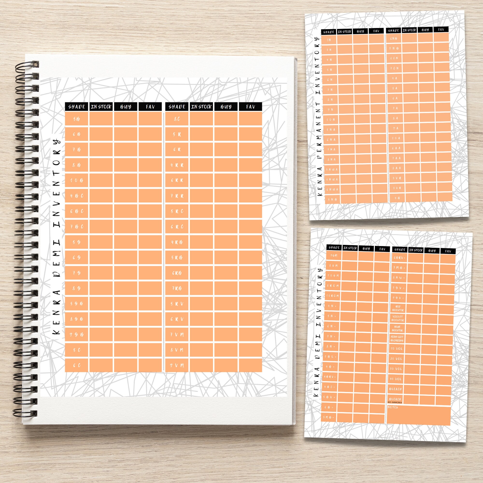 Kenra Permanent Color Line Inventory Template for Stylist Color ...