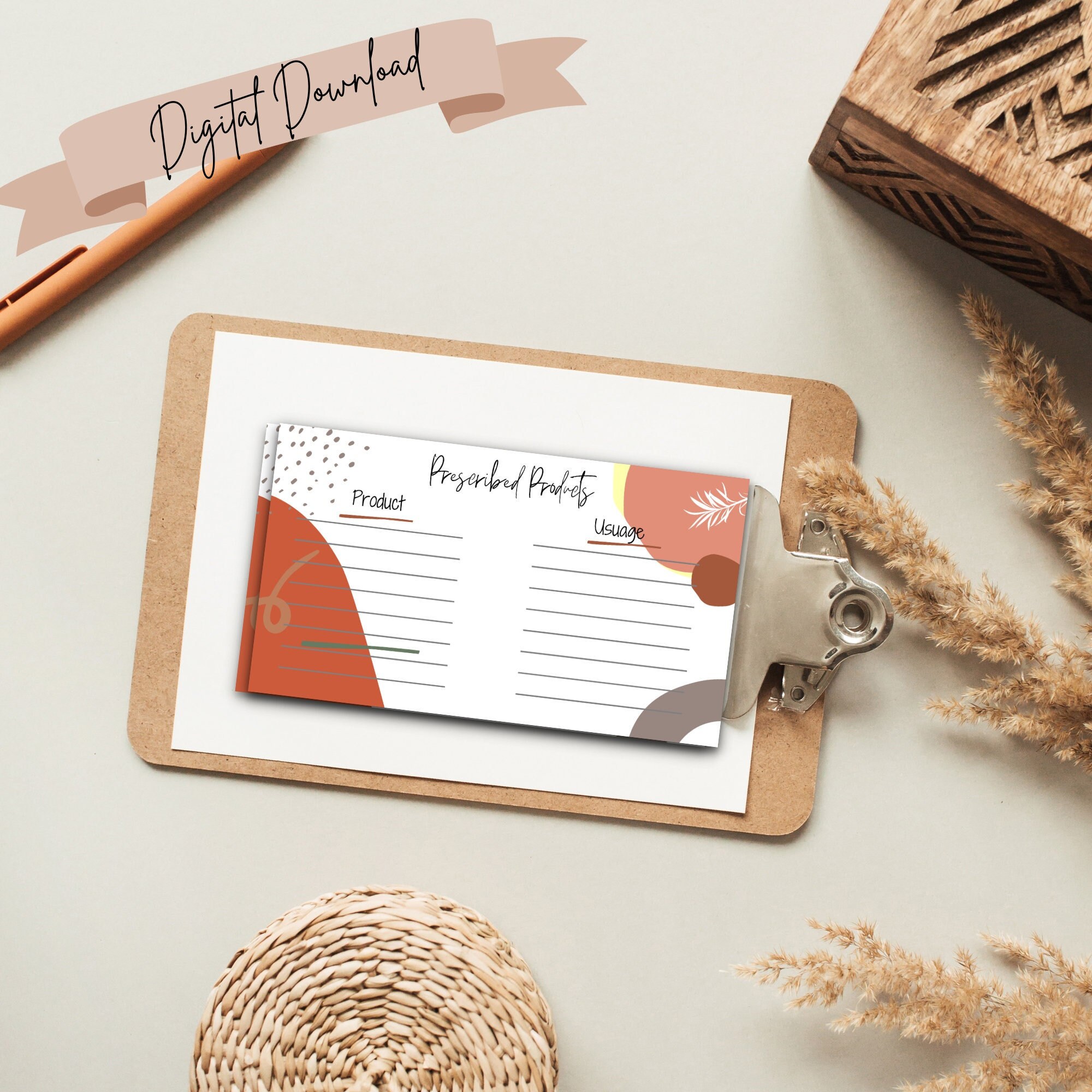 Hair Prescription Card, Product Infor Card, 6x4 Salon Client ...