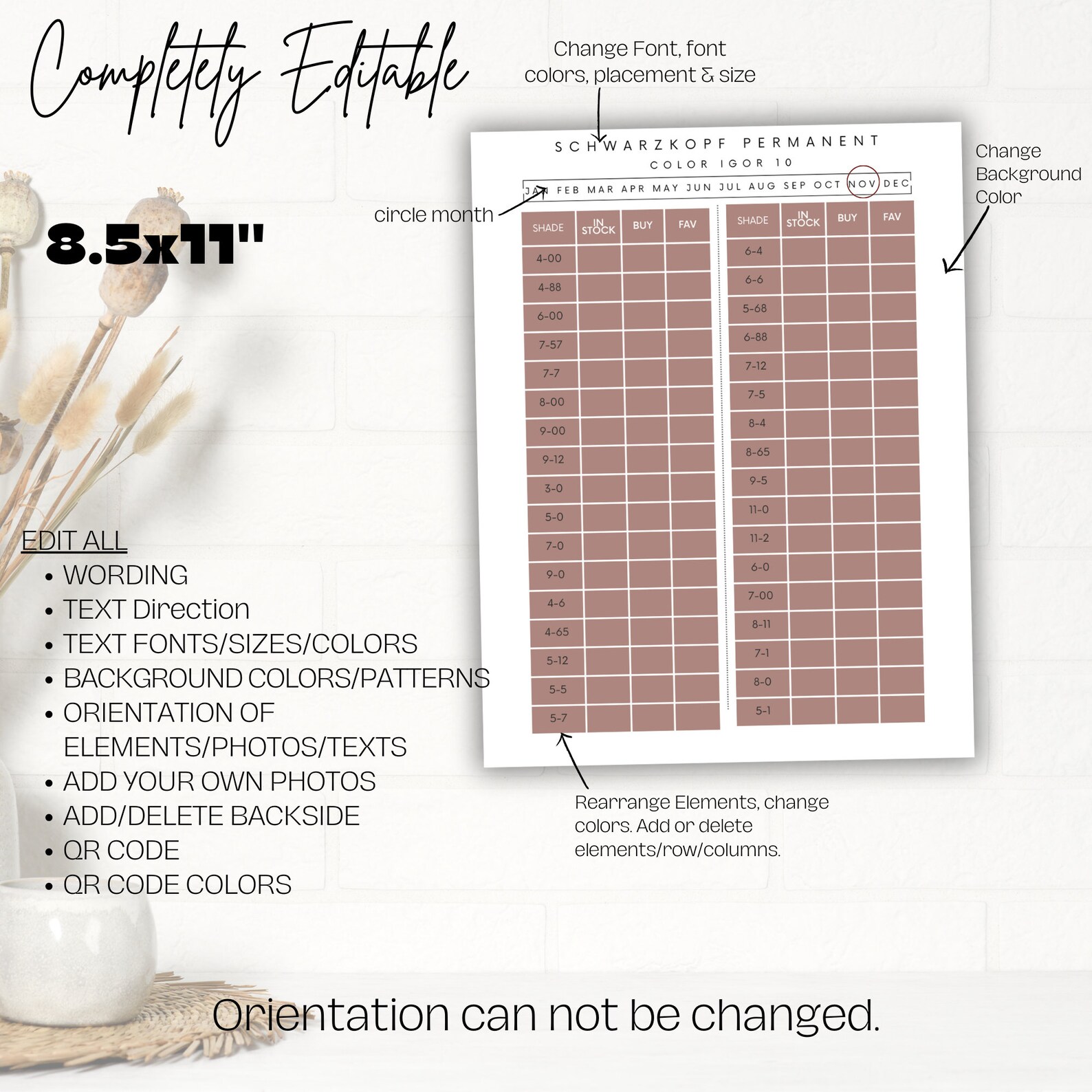 Schwarzkopf Igor Color 10 Permanent Line, Hair Color Inventory ...