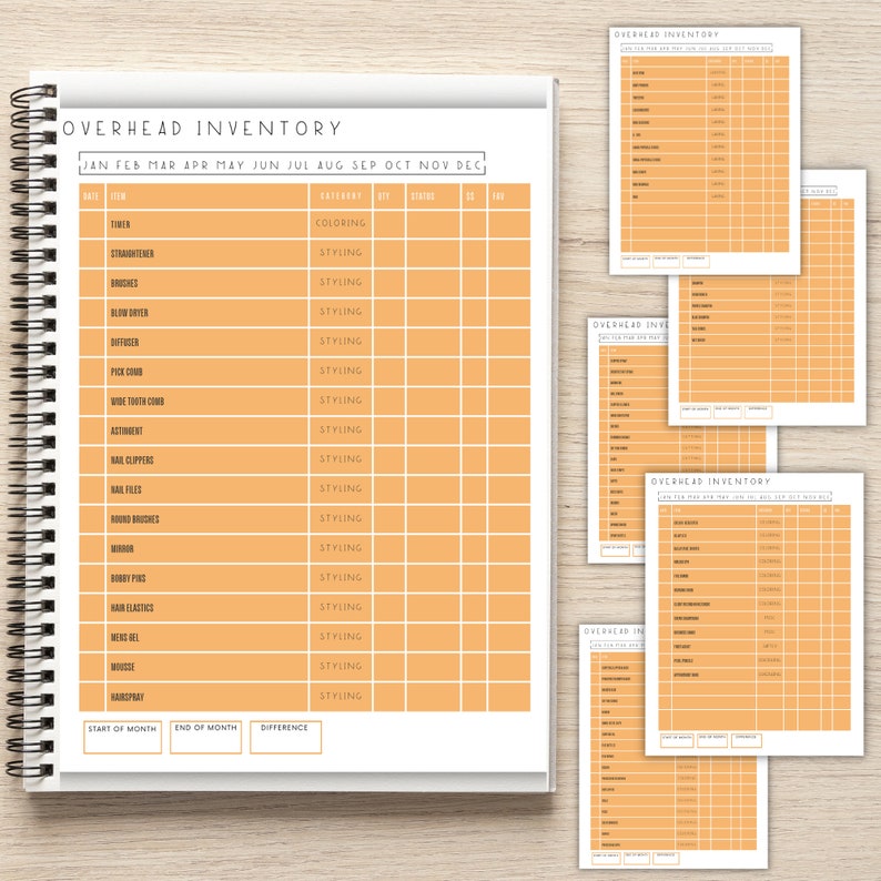 Salon Inventory Management Template Digital Supplies Tracker ...