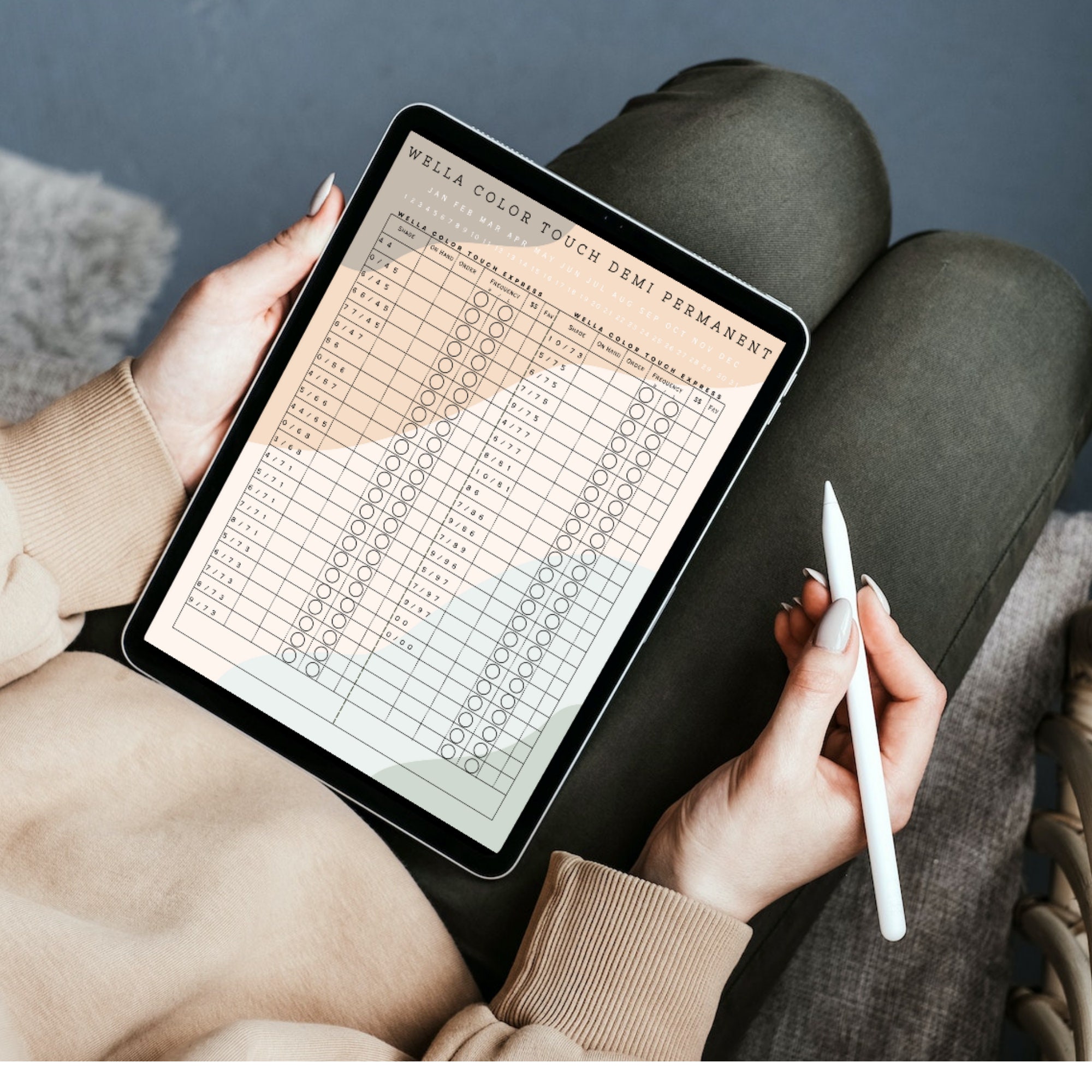 Wella Demi Permanent Color Touch Inventory Spreadsheet for Salon ...