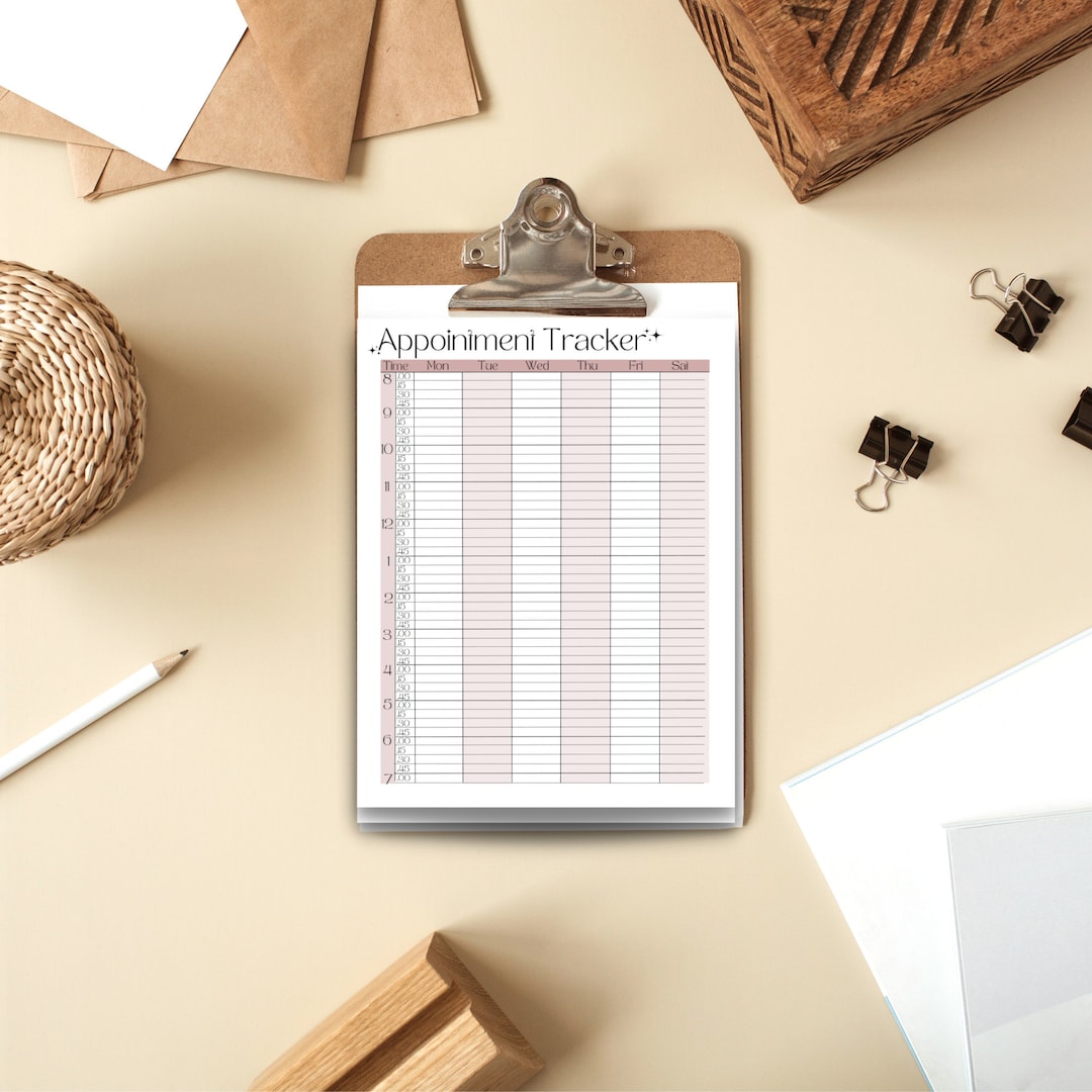 Printable Appointment Scheduler Small Business Appointment Book Digital ...
