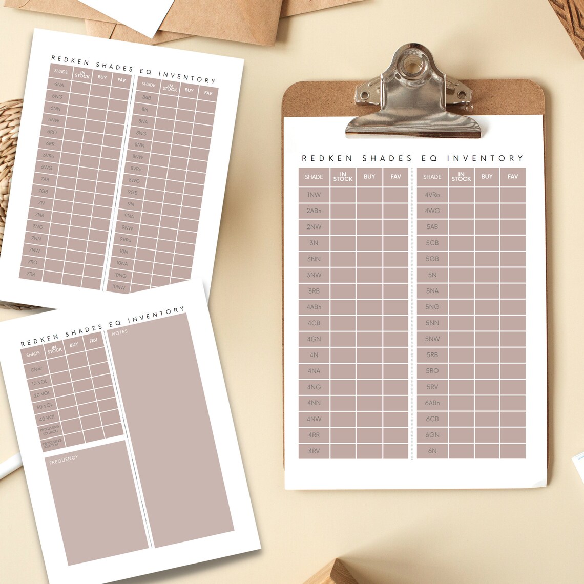 Redken Color Gels Inventory List: Salon Printable (PDF) - Etsy