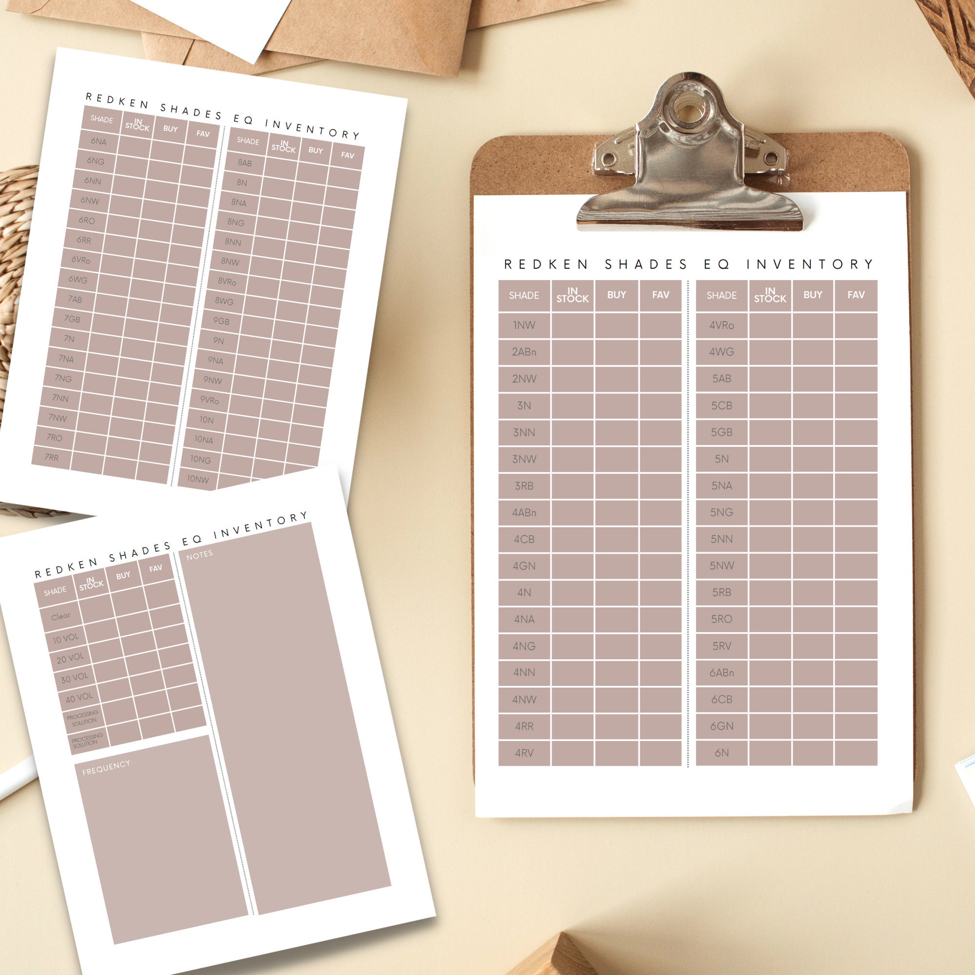 Redken Color Gels Inventory List: Salon Printable (PDF) - Etsy