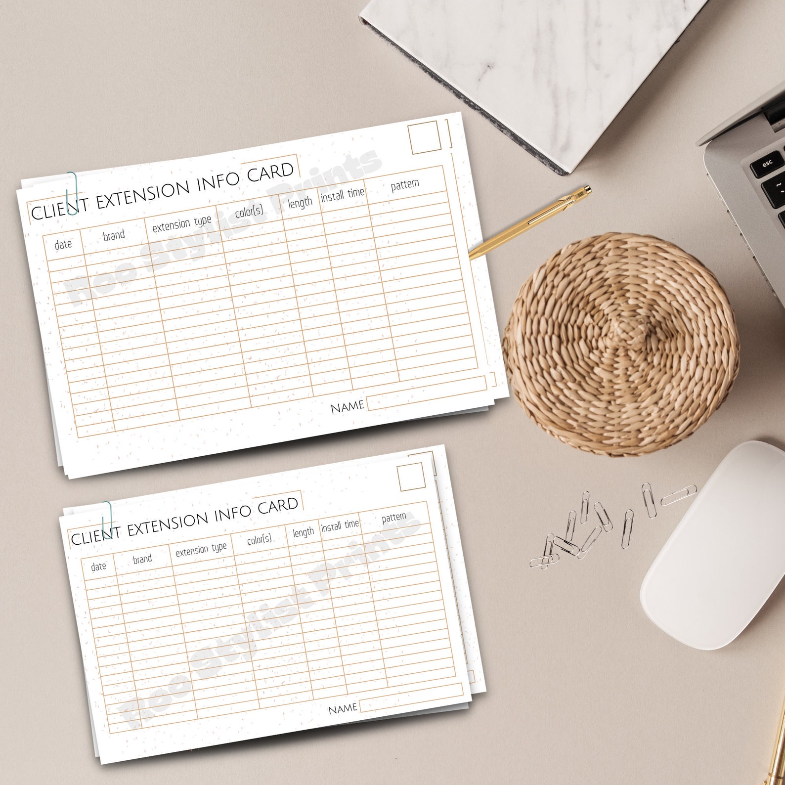 Salon Client Intake Form, Client History Template, Client Record ...