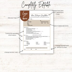 Hair Extension Consultation Form: Salon Client Template (digital ...