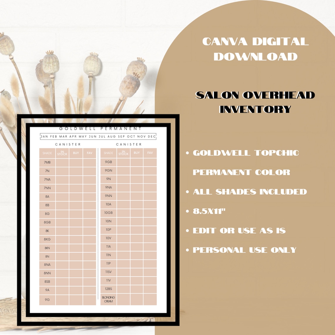 Goldwell Topchic Permanent Color Inventory Spreadsheet Hair Color List ...