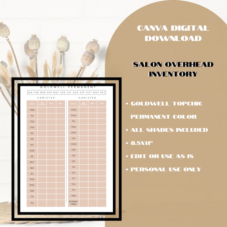 Goldwell Topchic Permanent Color Inventory Spreadsheet Hair Color List ...