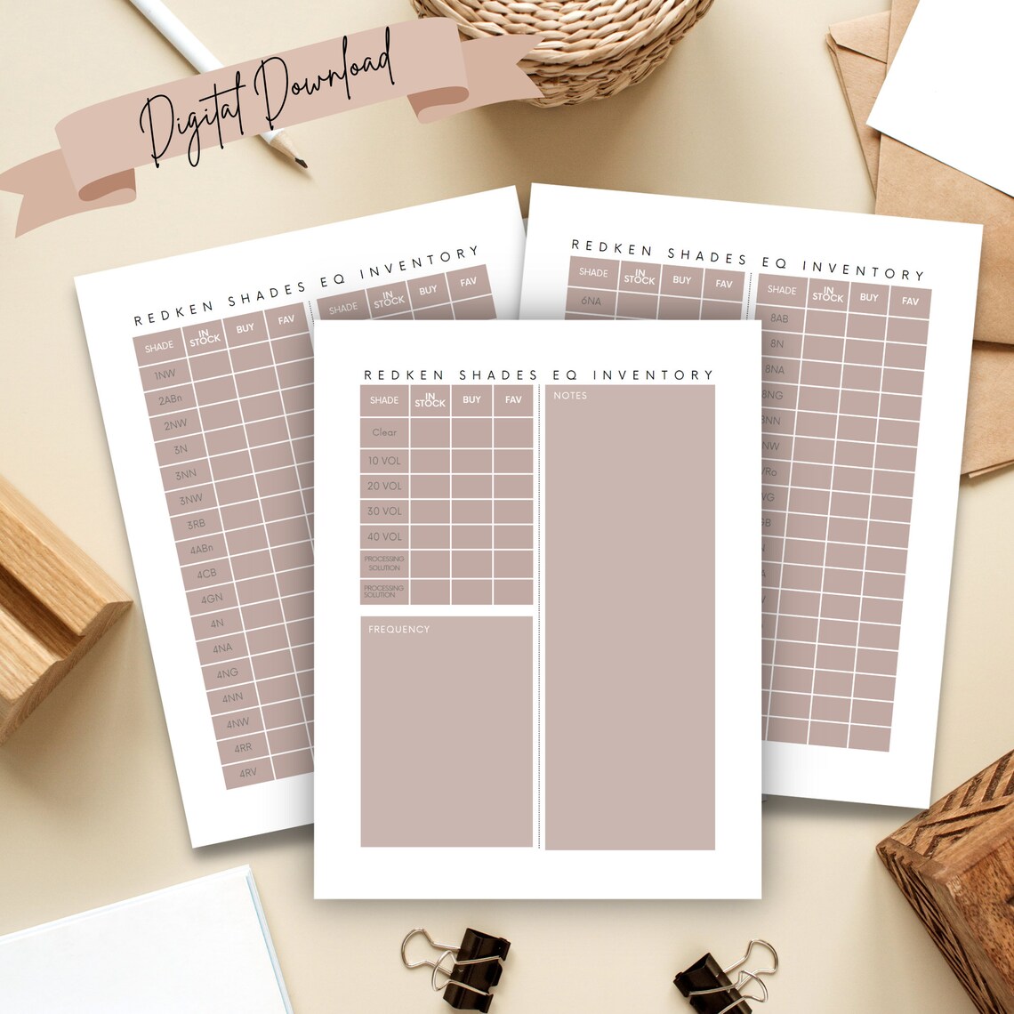 Redken Color Gels Inventory List: Salon Printable (PDF) - Etsy