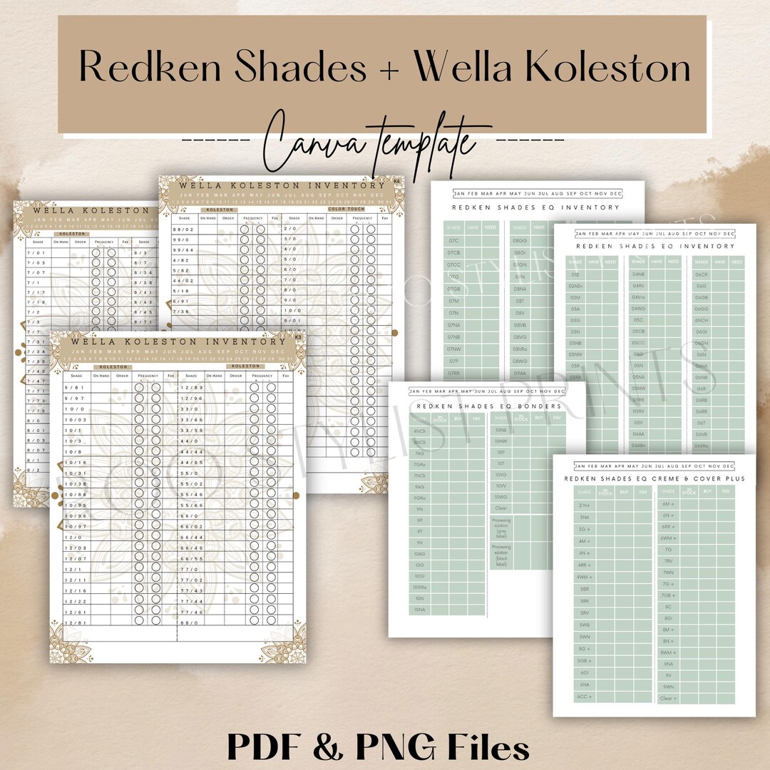 Redken Shades Eq Wella Koleston Inventory Bundle, Color Inventory ...