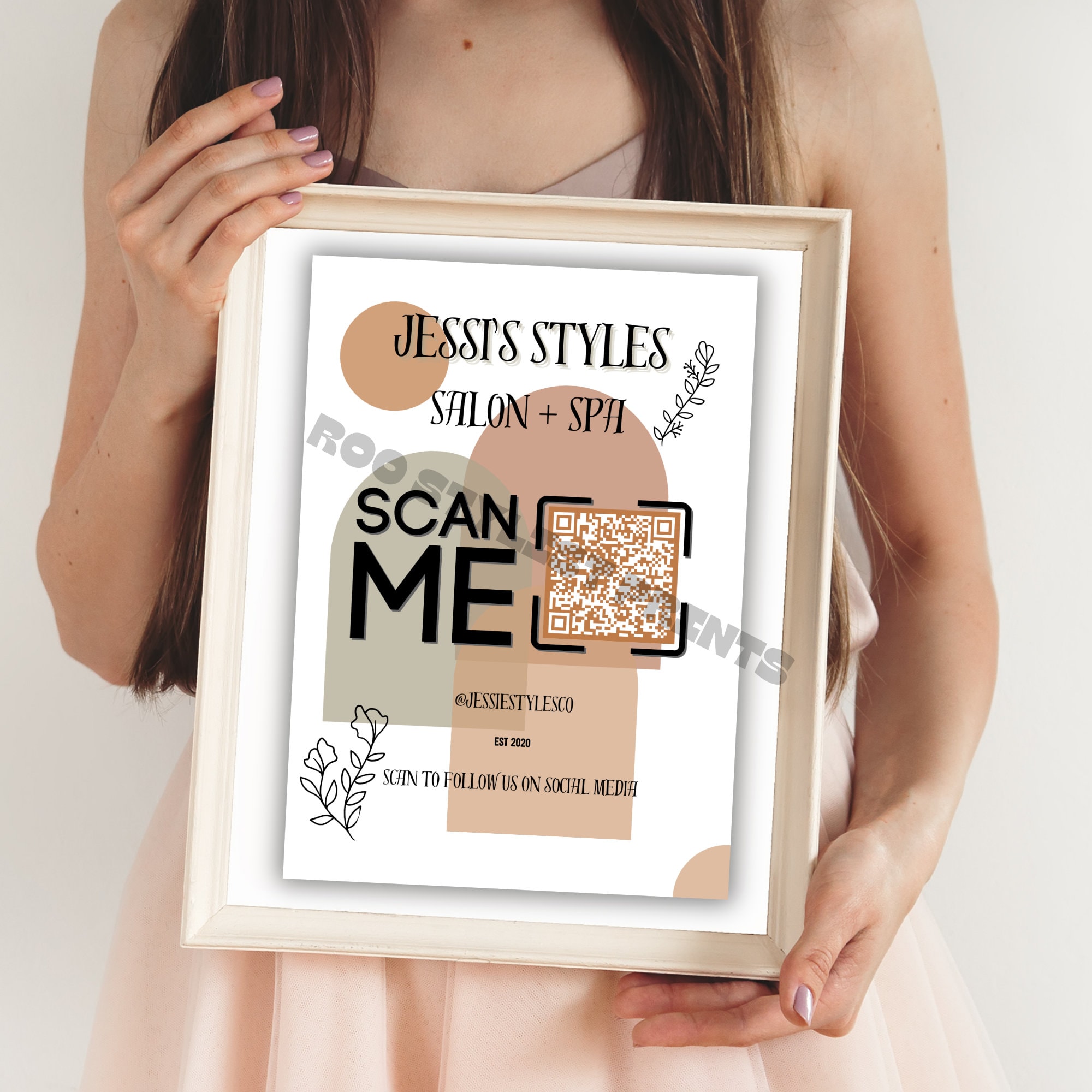 Salon Payment QR Code Template, Digital Download for Checkout - Etsy
