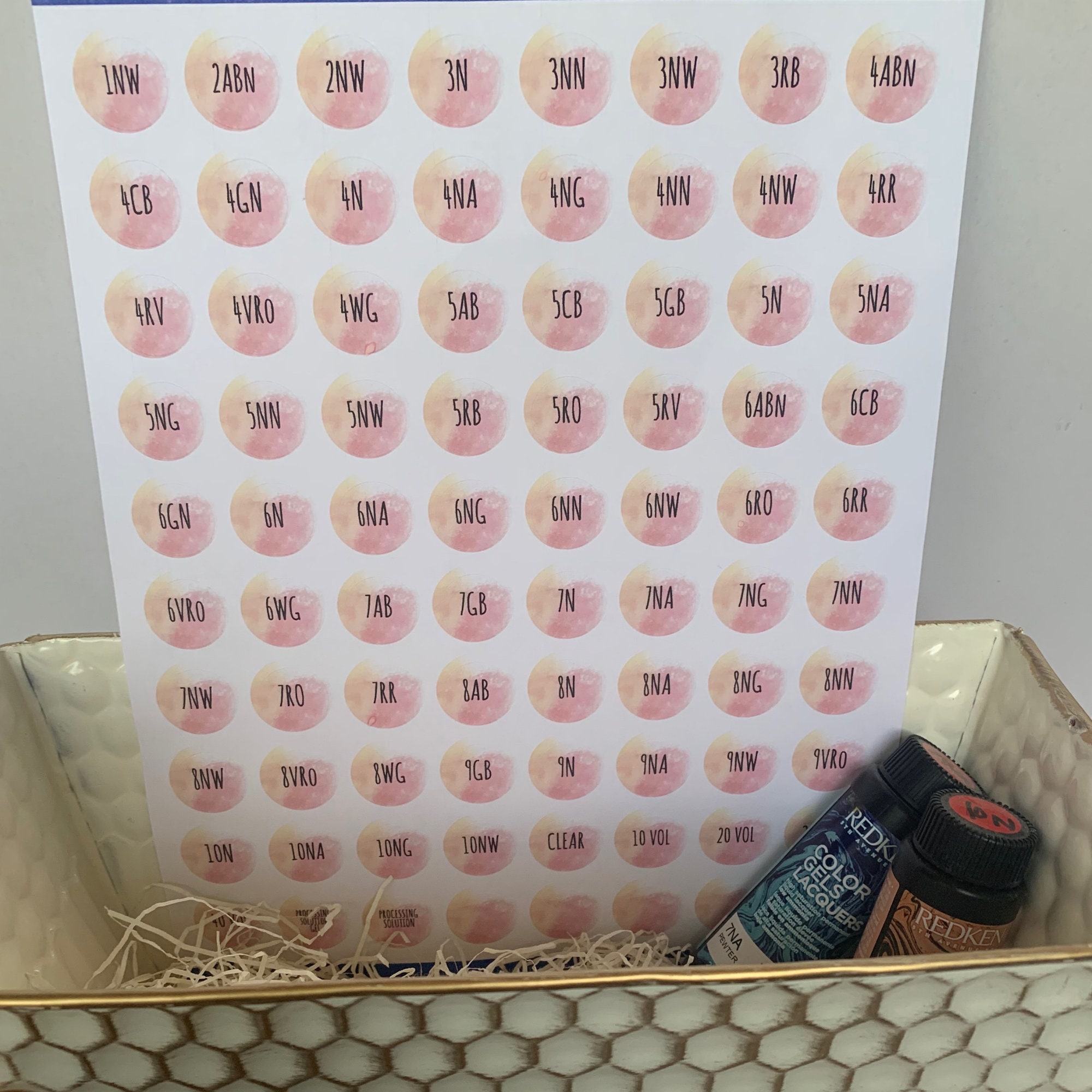 Redken Color Gels Stickers Labels, Premade Redken Labels - Etsy