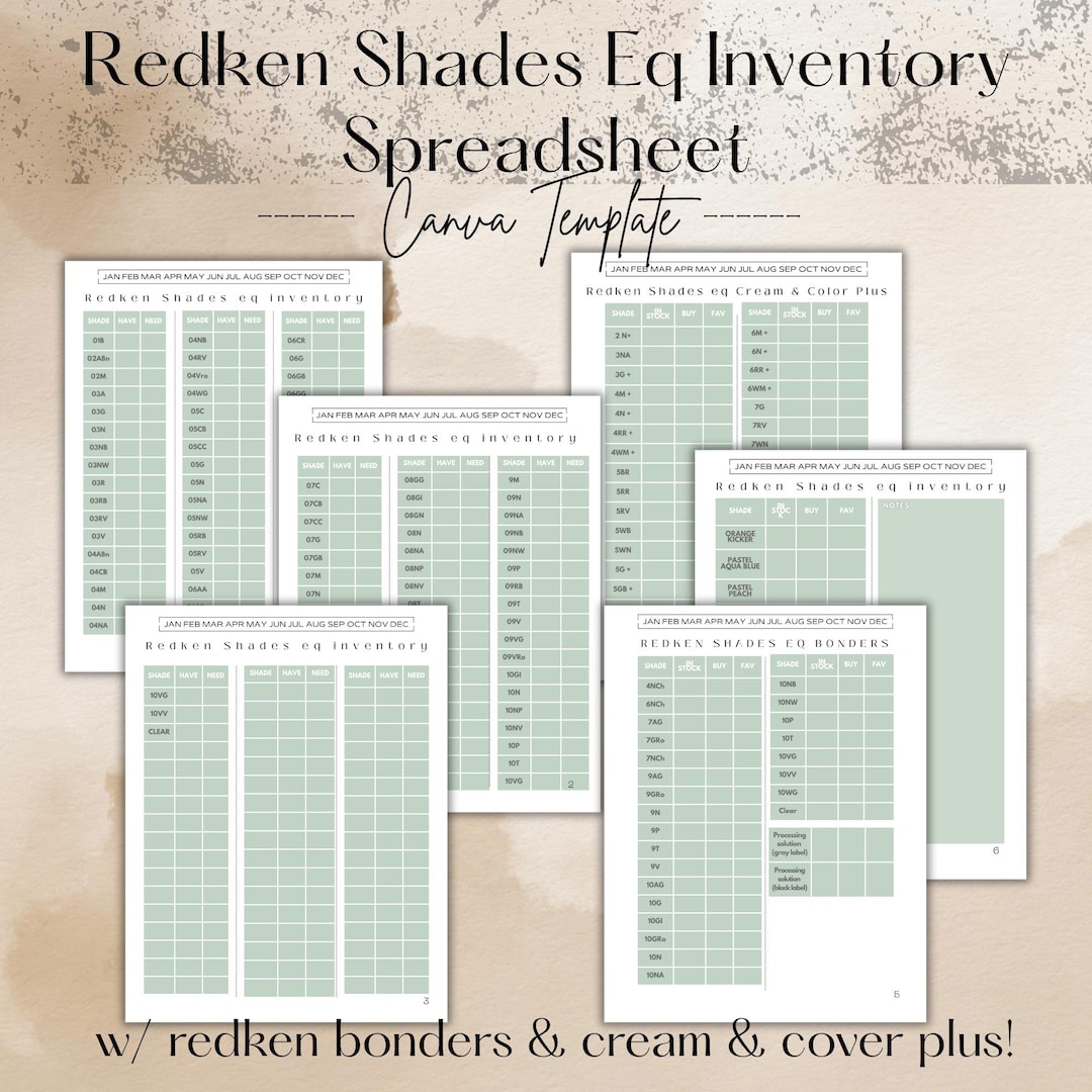 Customizable Redken Shades EQ Hair Color Inventory Organizer ...