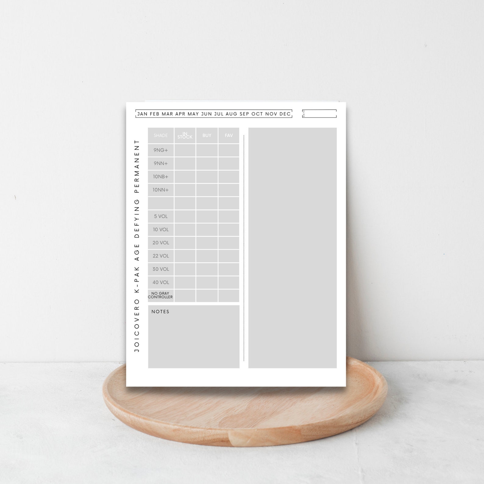 Joico Vero Age Defying Color Inventory Template, Salon Invenory ...