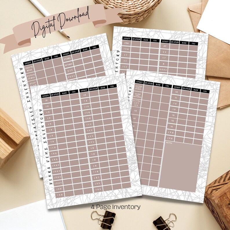 Kenra Demi-permanent Color Inventory Template (digital Download) - Etsy