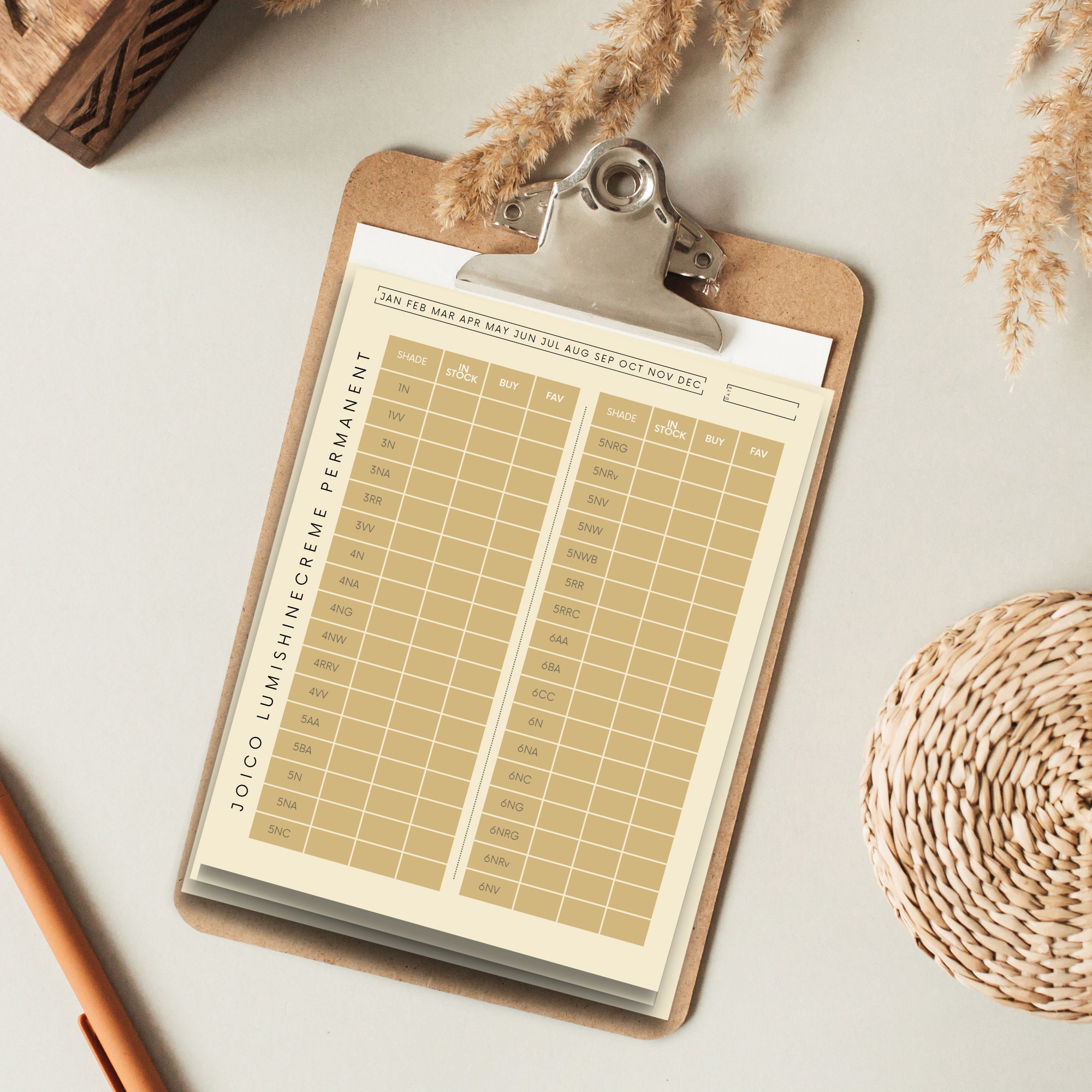 Lumishine Hair Color Inventory Digital Template - Joico Cream Supply ...