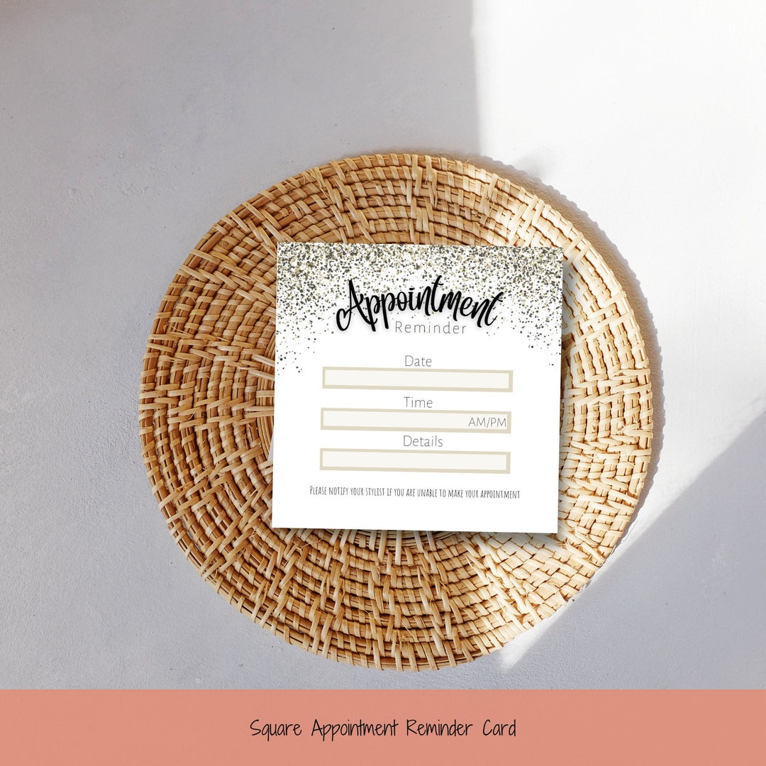 Appointment Reminder Cards for Salon Client Reminder Card for Small ...