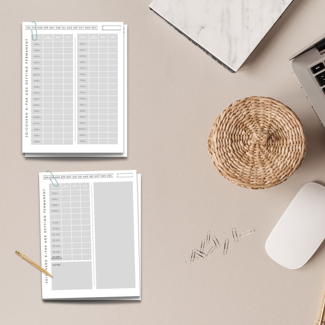 Joico Vero Age Defying Color Inventory Template, Salon Invenory ...