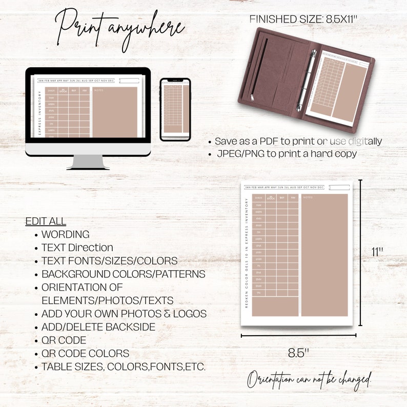 Redken 10 Min Express Color Line Inventory List, Salon Color Organizer ...