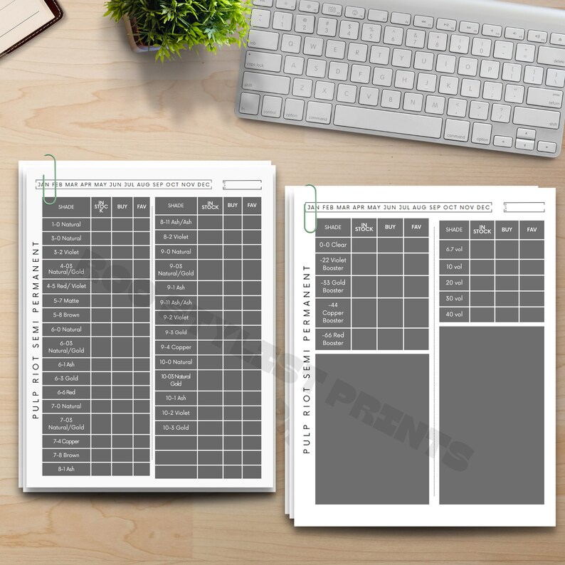 Pulp Riot Demi Permanent Color Inventory, Inventory Tracker Template ...