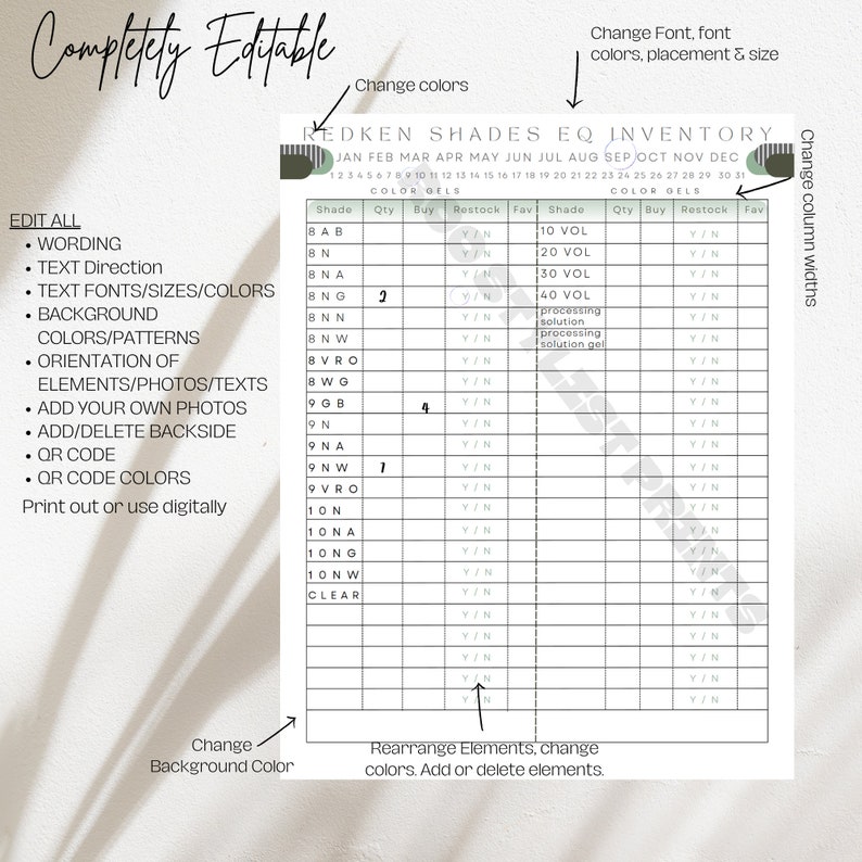 Redken Shades EQ, Color Gels, Color Gels Oils Inventory List - Etsy