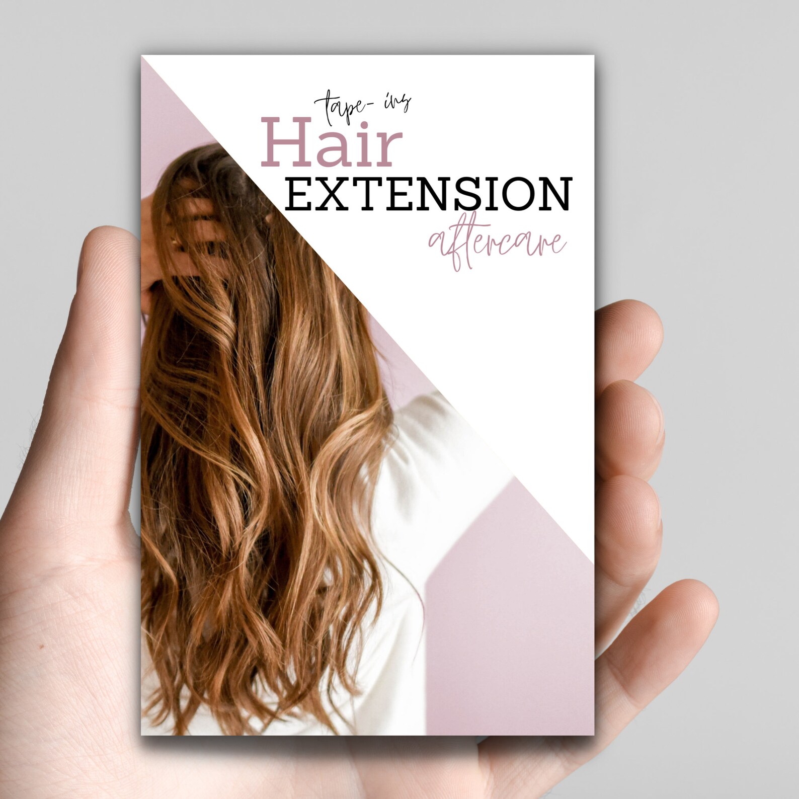 Tape-in Hair Extension Aftercare Card: Salon Guide (digital Download ...