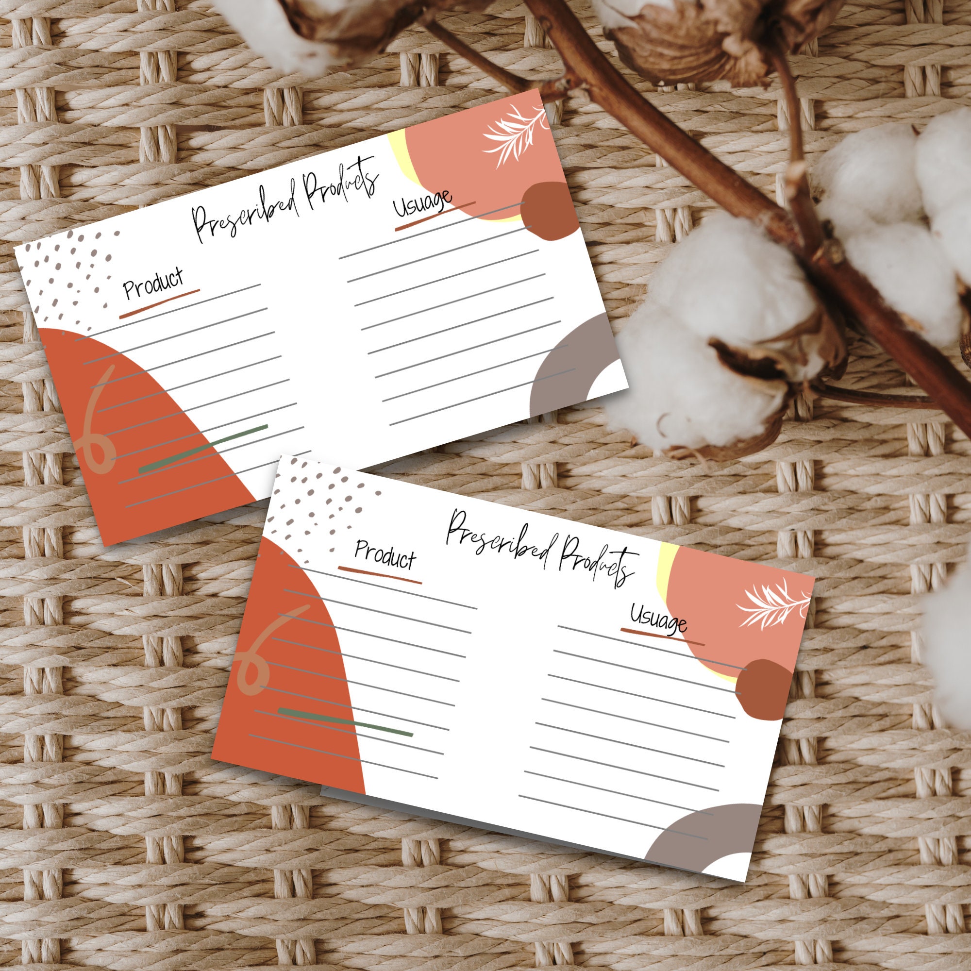 Hair Prescription Card, Product Infor Card, 6x4 Salon Client ...