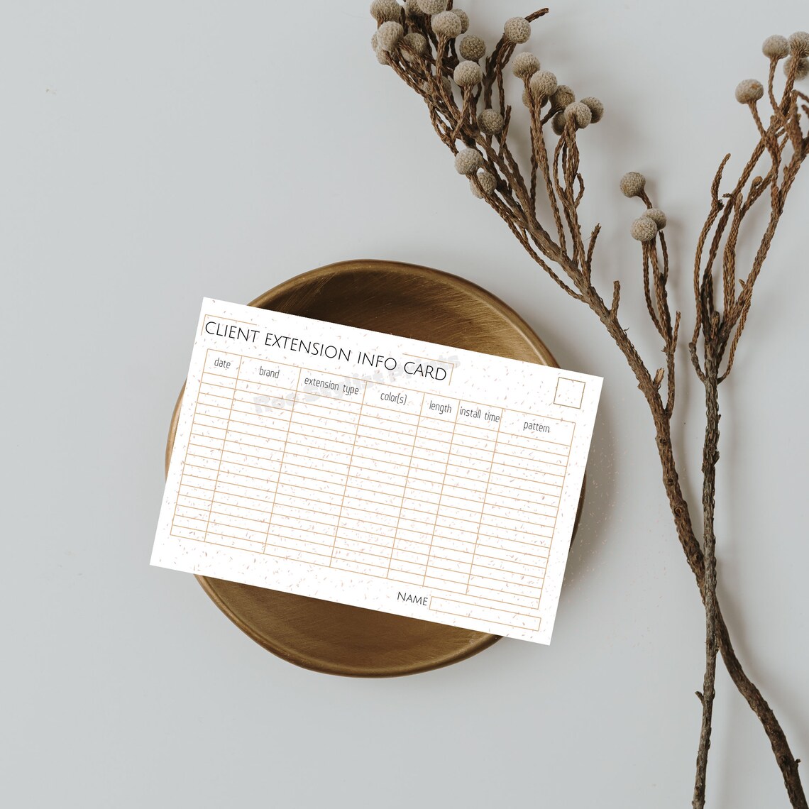 Salon Client Intake Form, Client History Template, Client Record ...