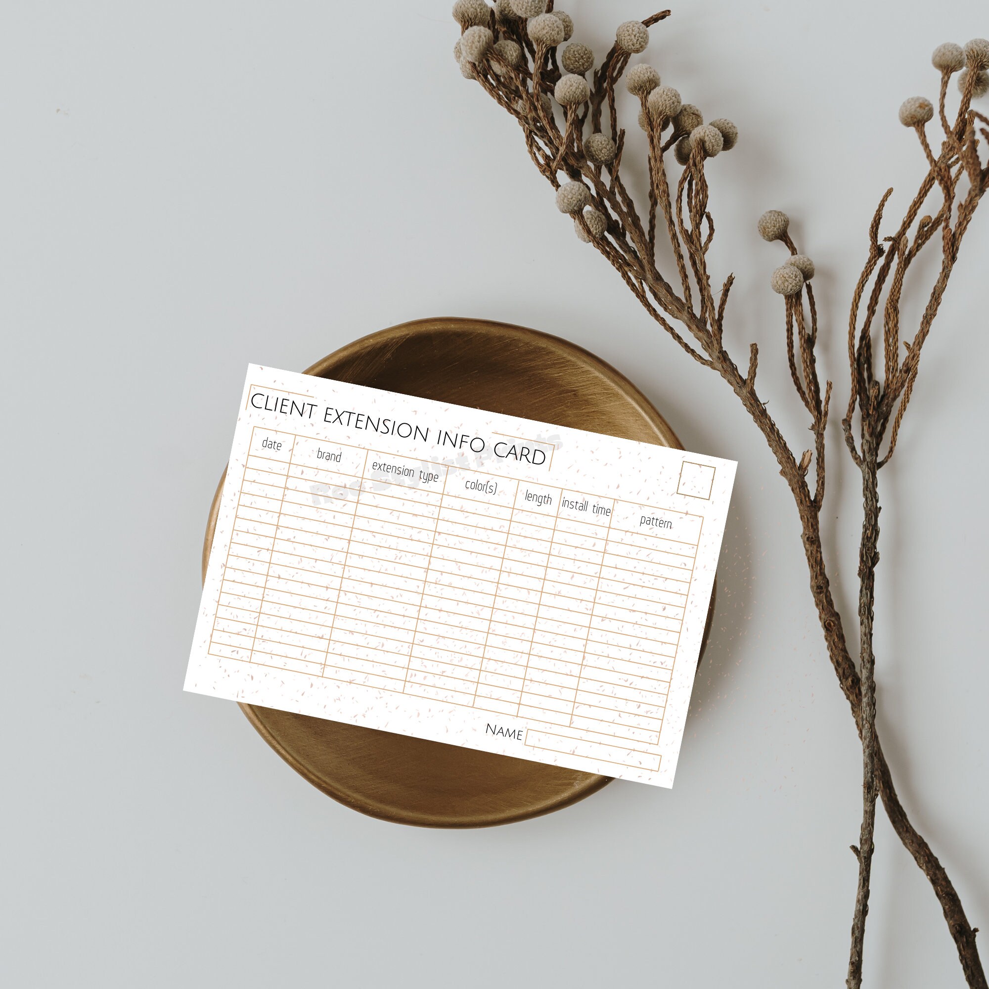 Salon Client Intake Form, Client History Template, Client Record ...