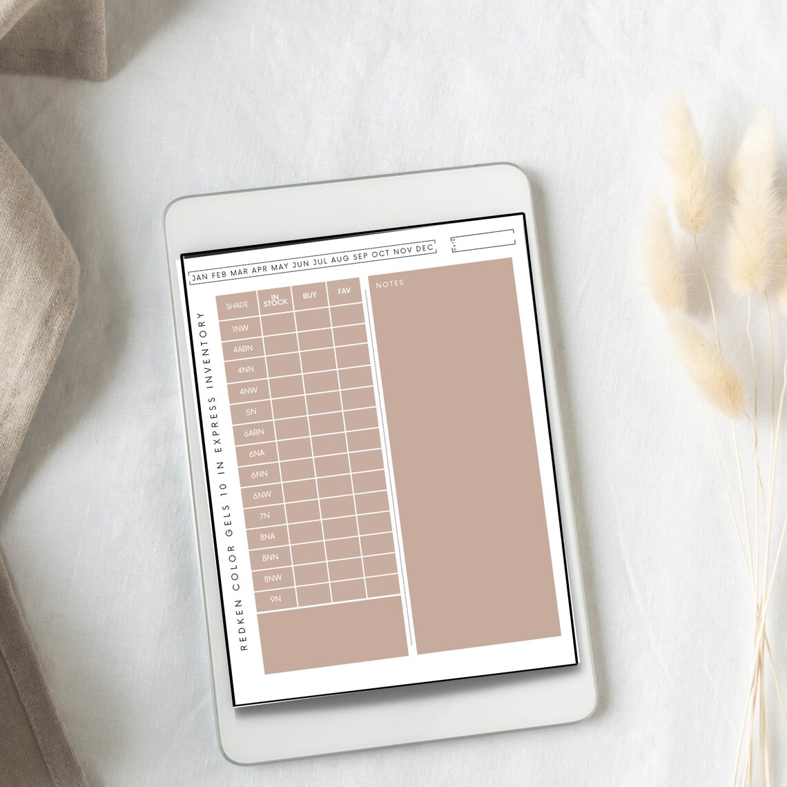 Redken 10 Min Express Color Line Inventory List, Salon Color Organizer ...