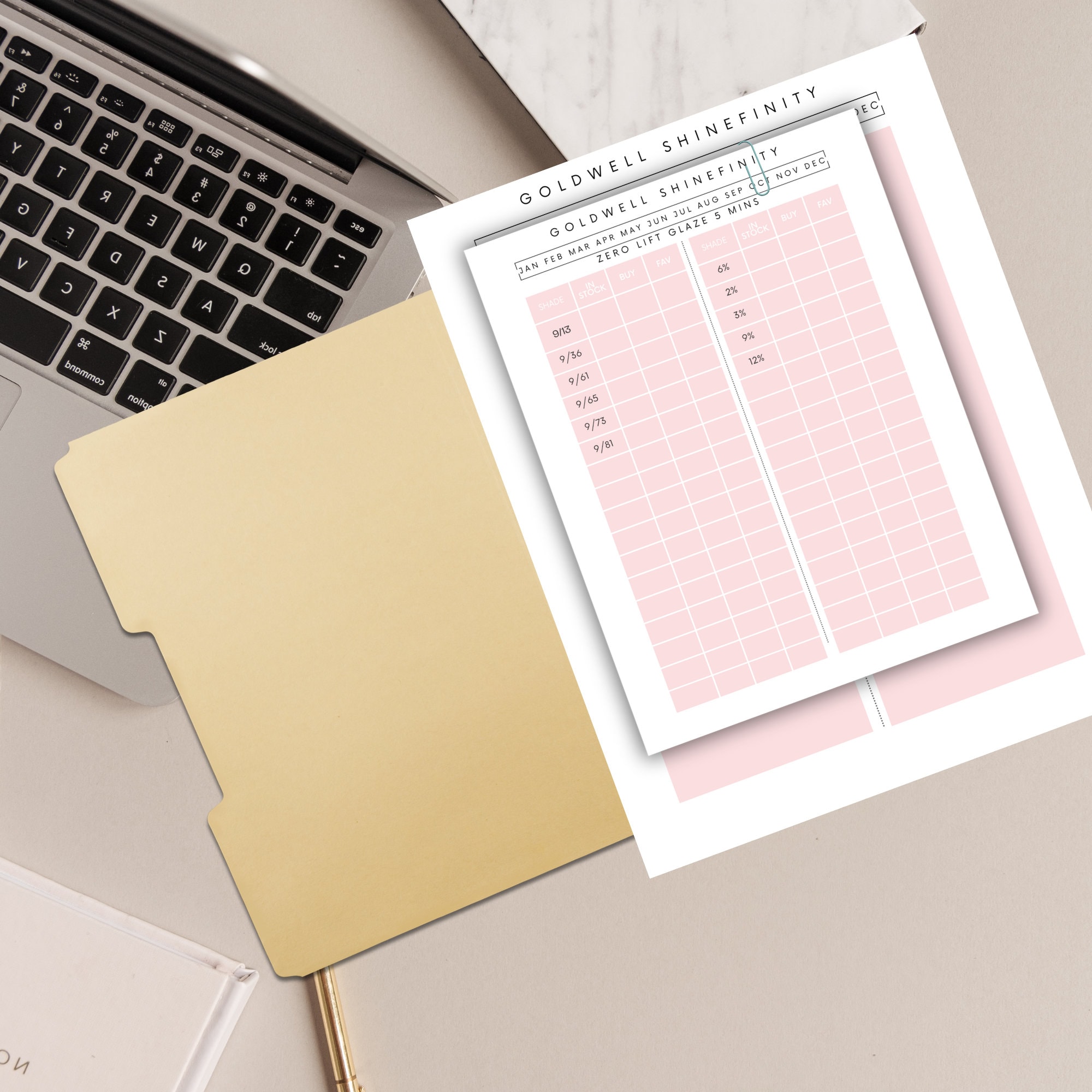 Wella Shinefinity Color Inventory List: Salon Hair Color Record ...