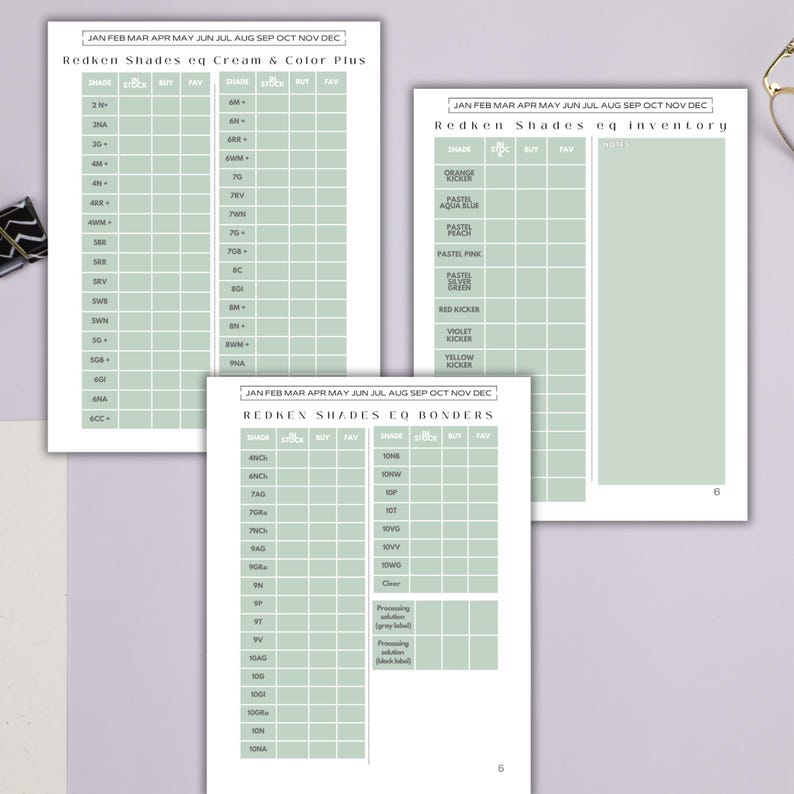 Customizable Redken Shades EQ Hair Color Inventory Organizer ...