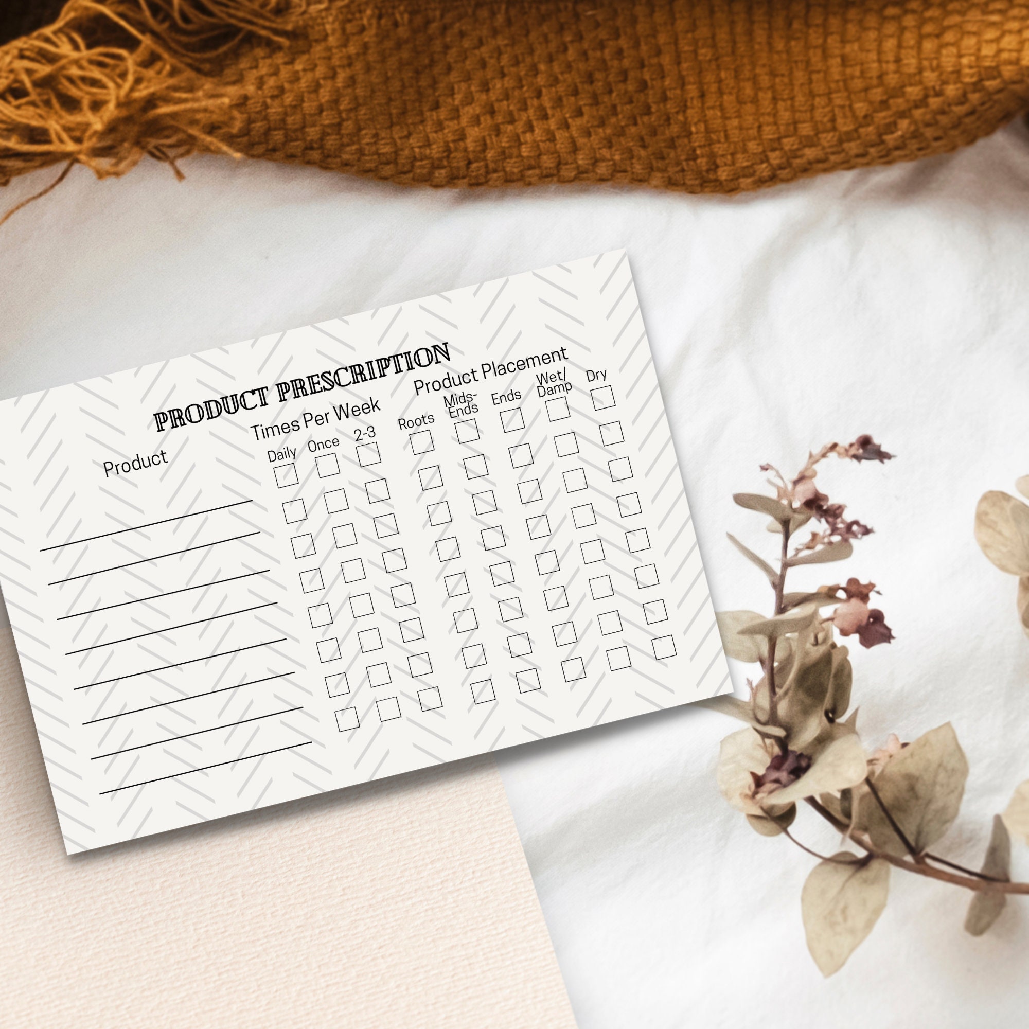 Salon Client Product Prescription Card Template (digital Download) - Etsy