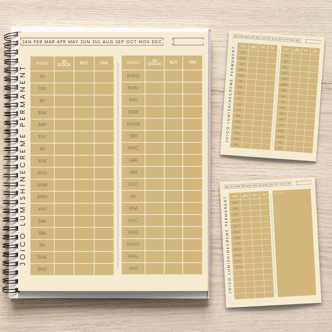 Lumishine Hair Color Inventory Digital Template - Joico Cream Supply ...