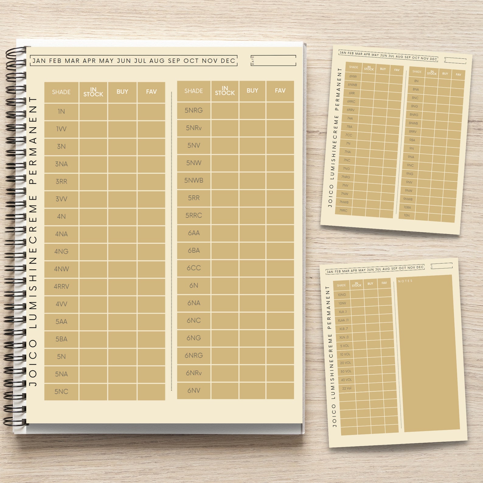 Lumishine Hair Color Inventory Digital Template - Joico Cream Supply ...