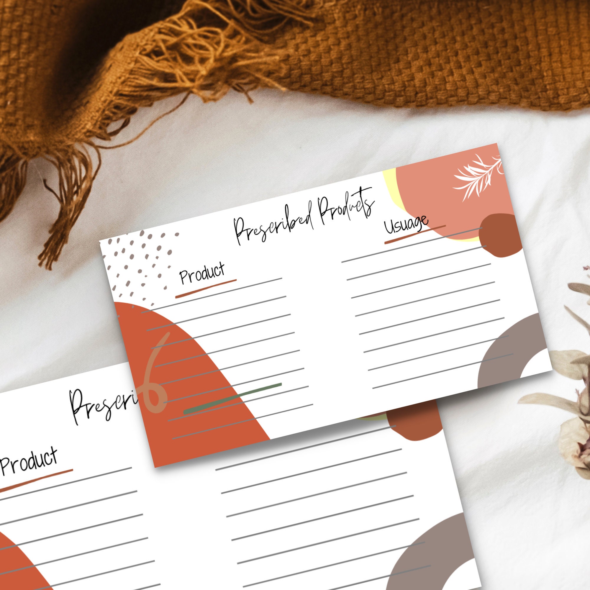 Hair Prescription Card, Product Infor Card, 6x4 Salon Client ...