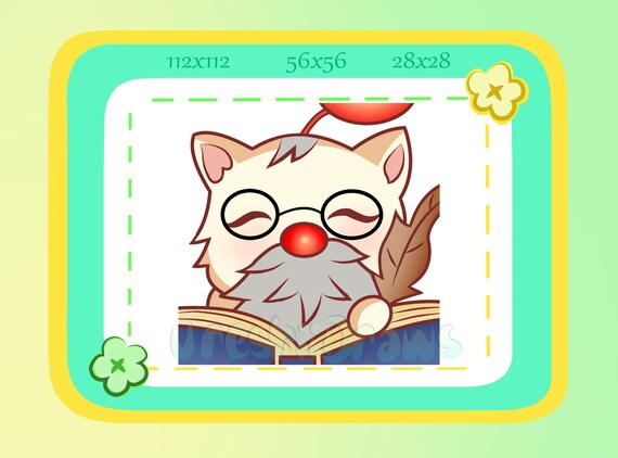 Wise Moogle Twitch Emote - Etsy