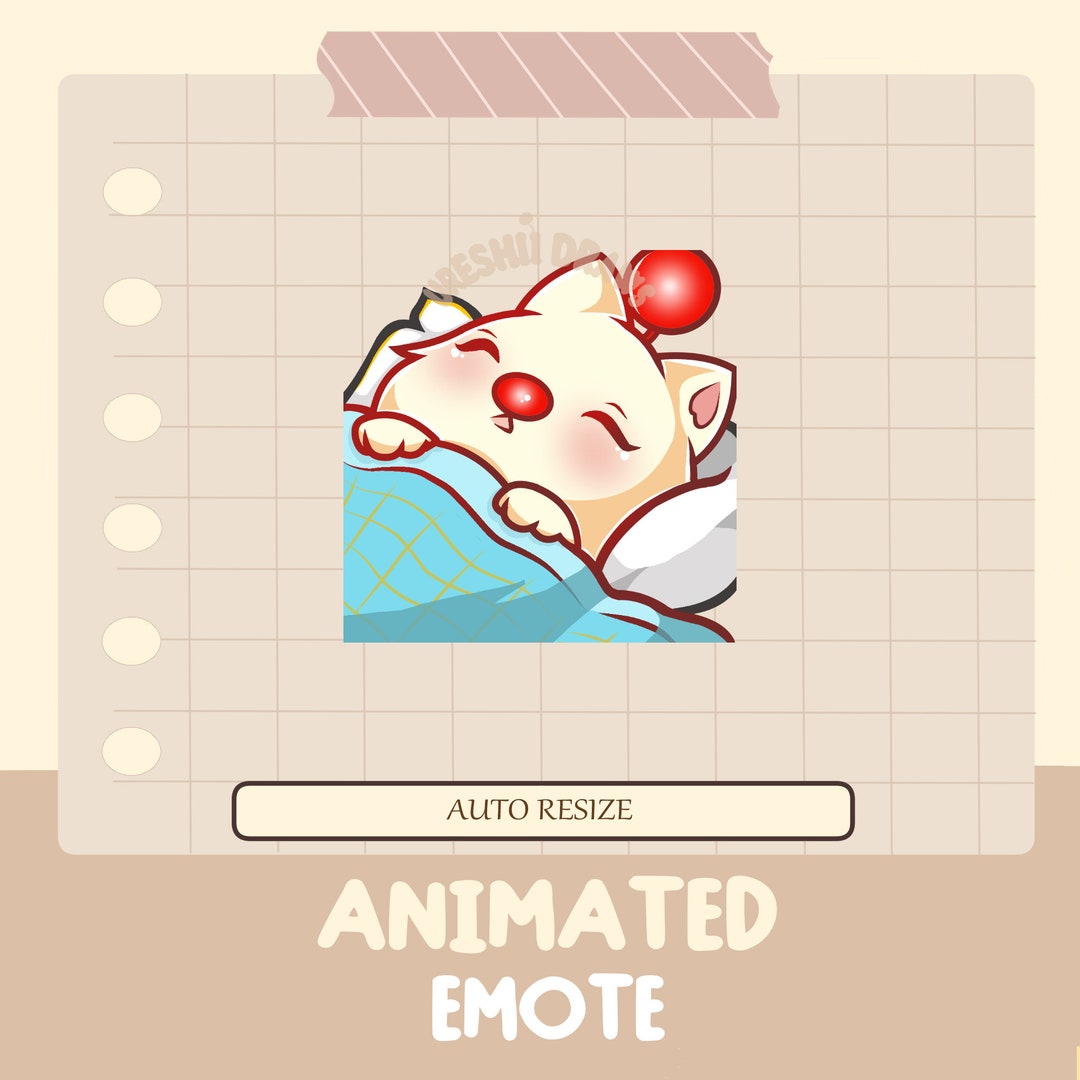 Animated Bedtime Moogle Twitch Emote - Etsy
