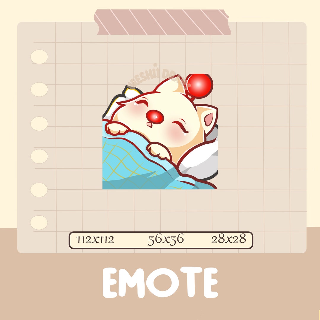 Bedtime Moogle Twitch Emote - Etsy