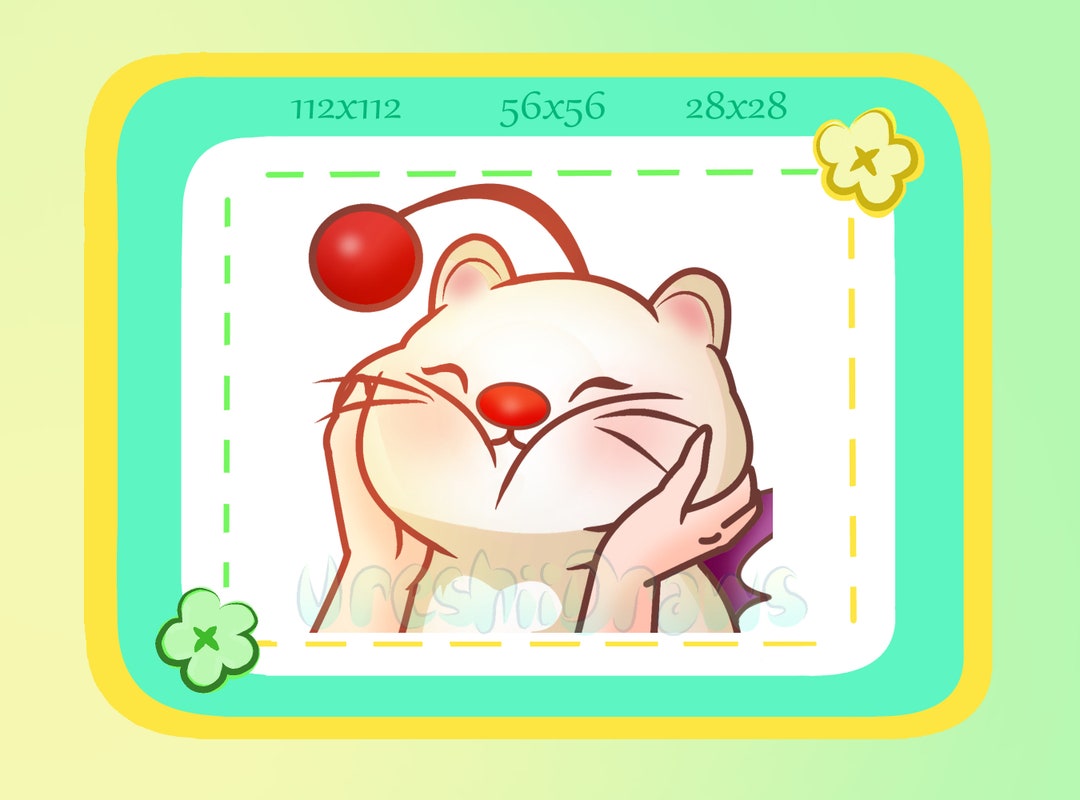 Cute Moogle Twitch Emote - Etsy