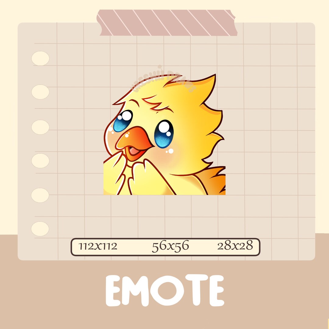 Chocobo Gasp Twitch Emote - Etsy