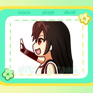 Tifa High Five Twitch Emote - Etsy