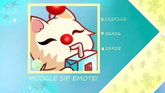 Moogle Sip Twitch Emote | Etsy