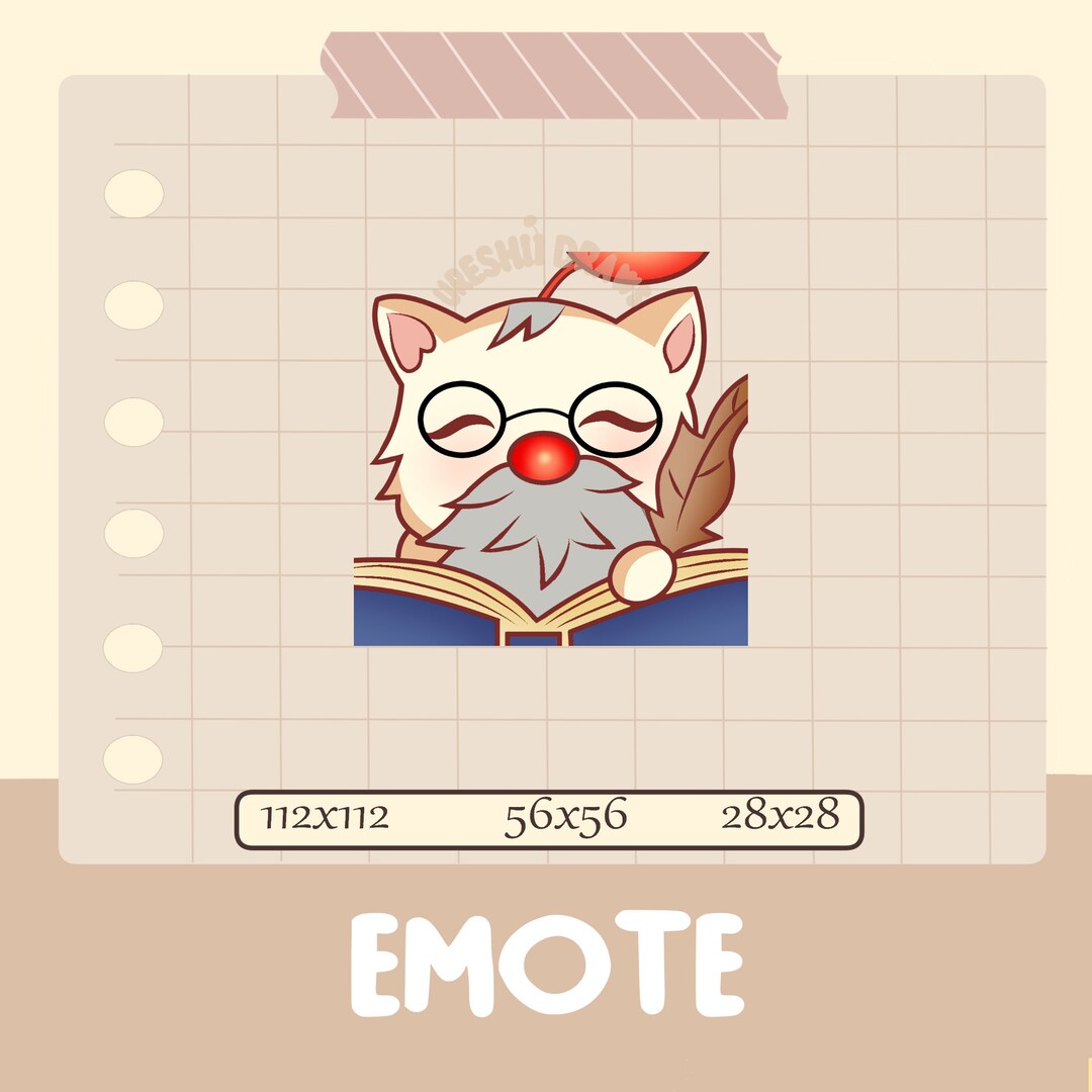Wise Moogle Twitch Emote - Etsy