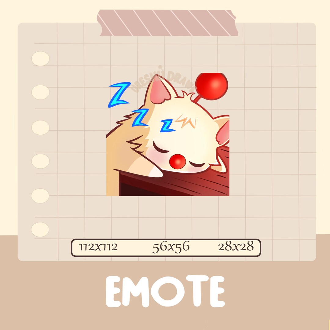 Sleeping Moogle Twitch Emote - Etsy