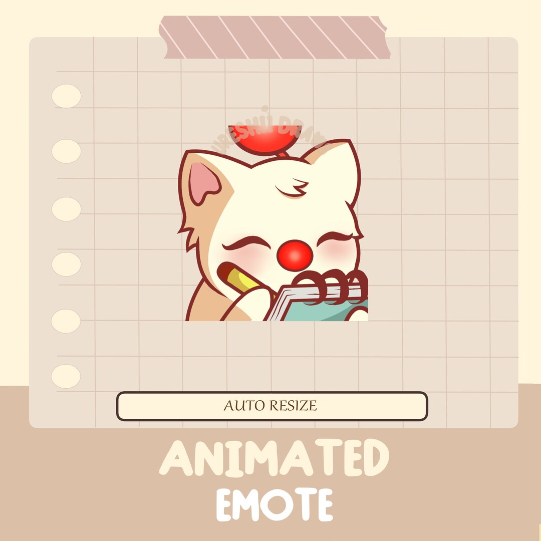 Animated Moogle Notes Twitch Emote - Etsy