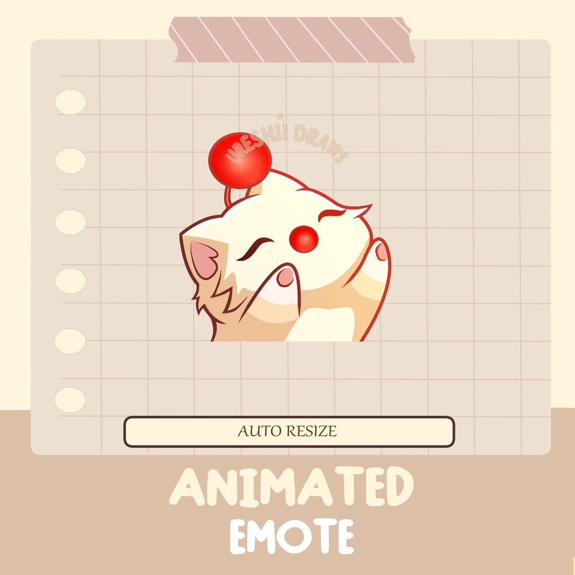 Animated Moogle Hug Twitch Emote - Etsy